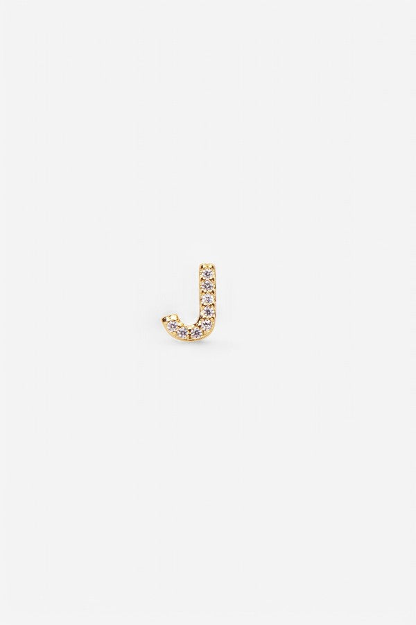 Pico Alphabet Crystal Stud ''J'' FG – Studio Collective